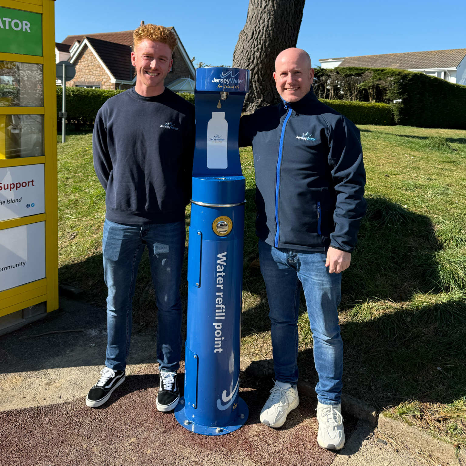 Partnership water refill point unveiled in Parish of St John - Jersey Water